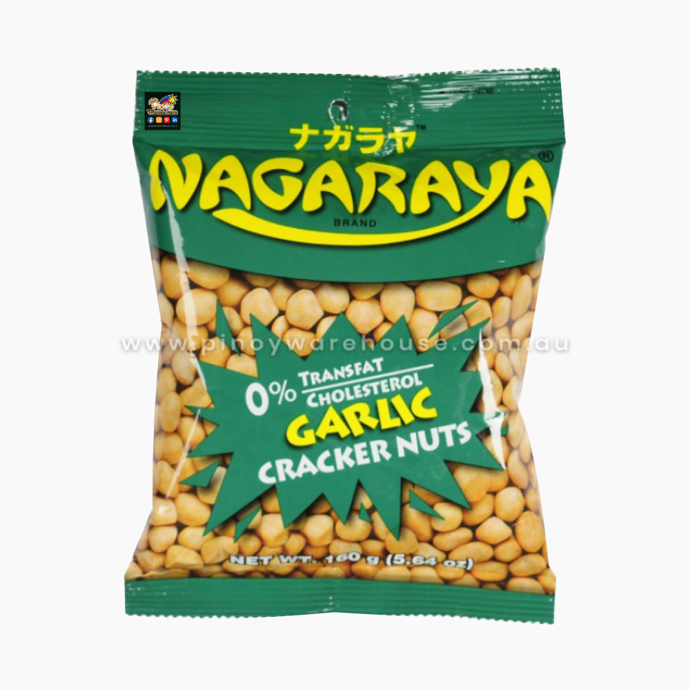 Nagaraya Cracker Nuts Coated Peanuts Garlic (Green) 160g * 48 – Pinoy ...