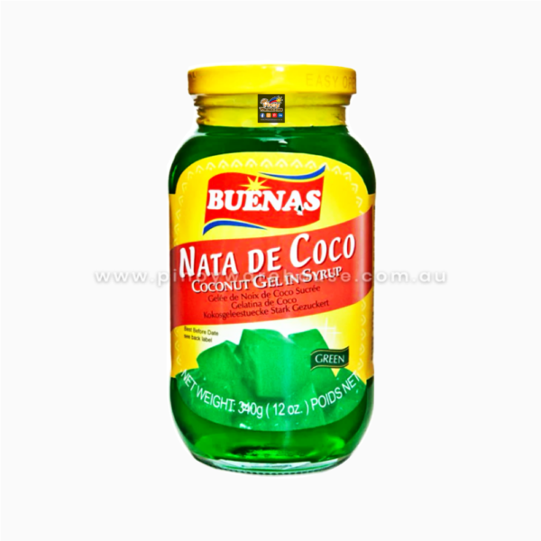 Buenas Coconut Gel Nata De Coco in Syrup Green 340g * 24 – Pinoy Warehouse